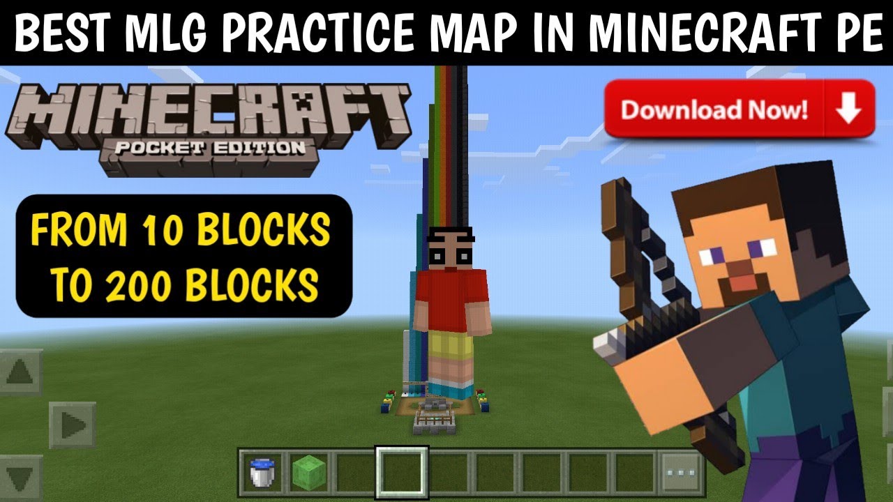 MLG CLUTCH MAP FOR MINECRAFT PE | MINECRAFT PE MLG CHALLENGE - YouTube