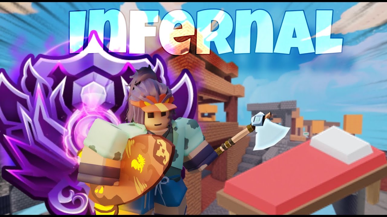 Getting Gold 4 Using Infernal Shielder.. (Roblox Bedwars) - YouTube