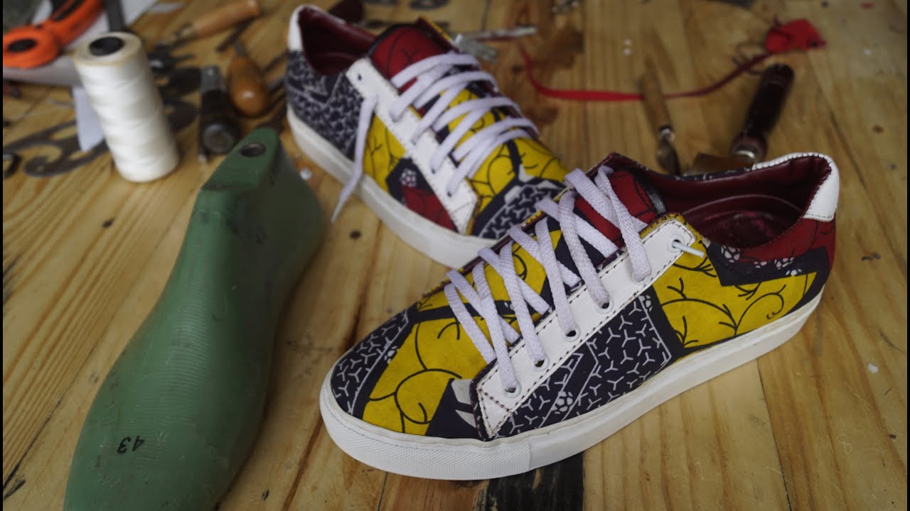 cementing and stitching of sneakers to sole ( ankara sneakers part 4 ...
