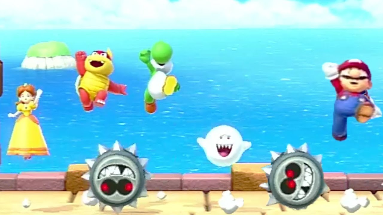 Super Mario Party - Train In Pain - Yoshi Dry Bones Vs Boo Koopa All ...