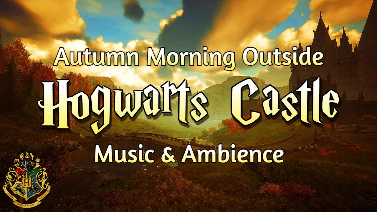 🍂 Peaceful Autumn Morning Outside Hogwarts Castle | Harry Potter Music ...