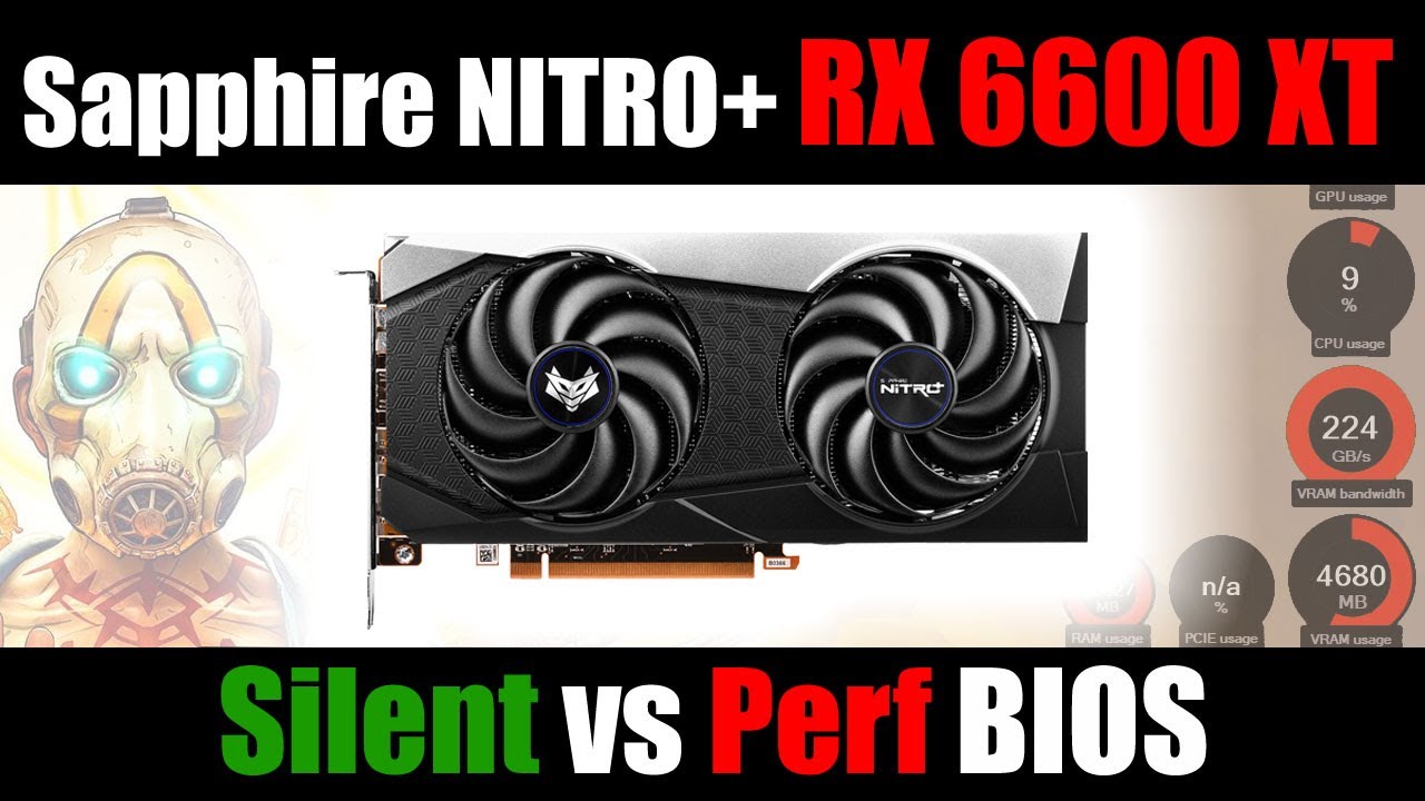 Sapphire NITRO+ RX 6600 XT 8G | Silent vs Performance BIOS - YouTube