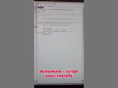 automate installations / script Installations - YouTube