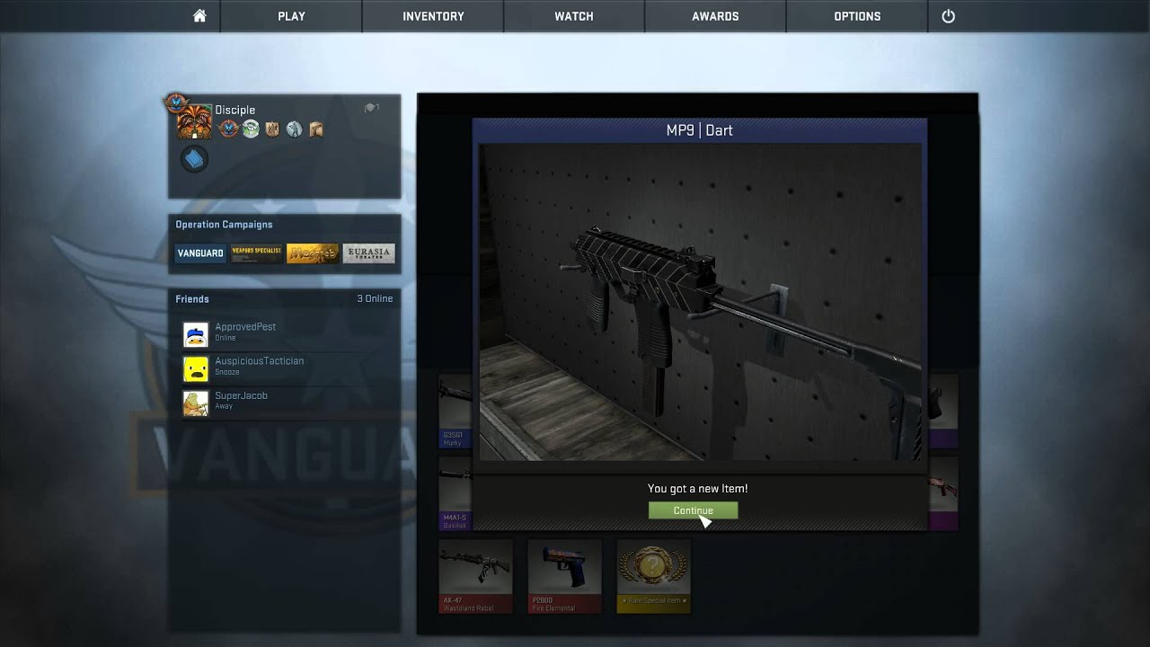 CS:GO First Vanguard case opening - YouTube