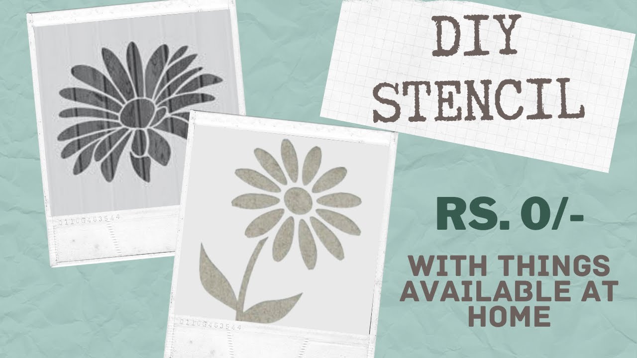 DIY Stencil | How to make stencils for painting/drawing 1min Best out ...