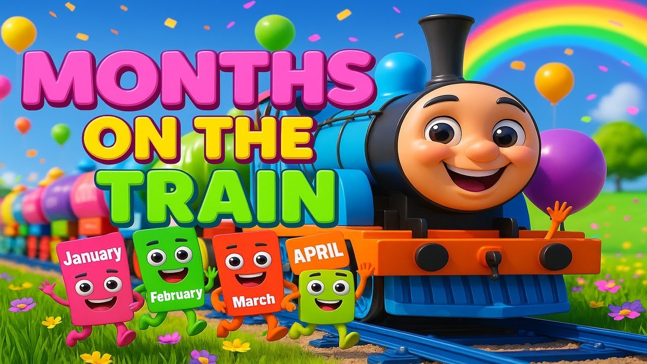 "Months On The Train" | Months OF The Years Song | Kids Educational ...