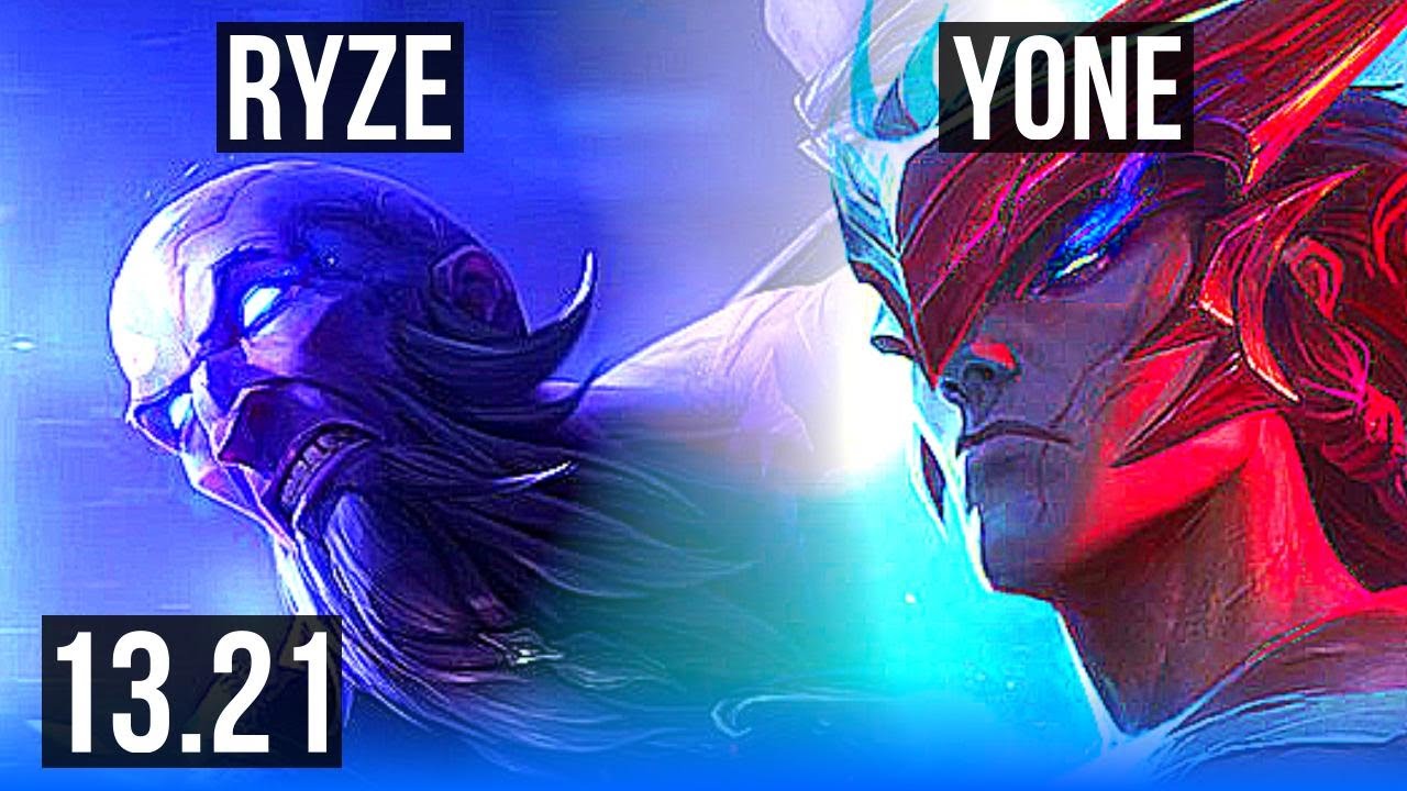 RYZE vs YONE (MID) | 2/0/5, 500+ games | KR Master | 13.21 - YouTube