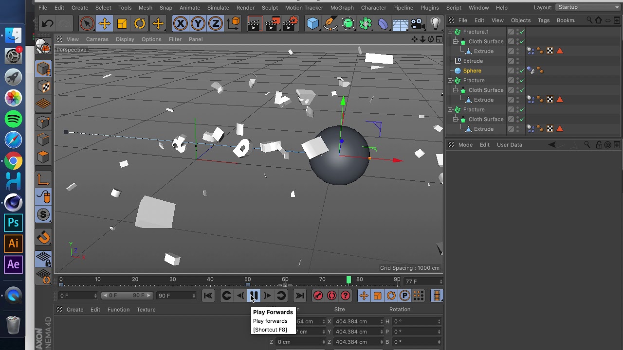 Development of smashing on collision text - YouTube