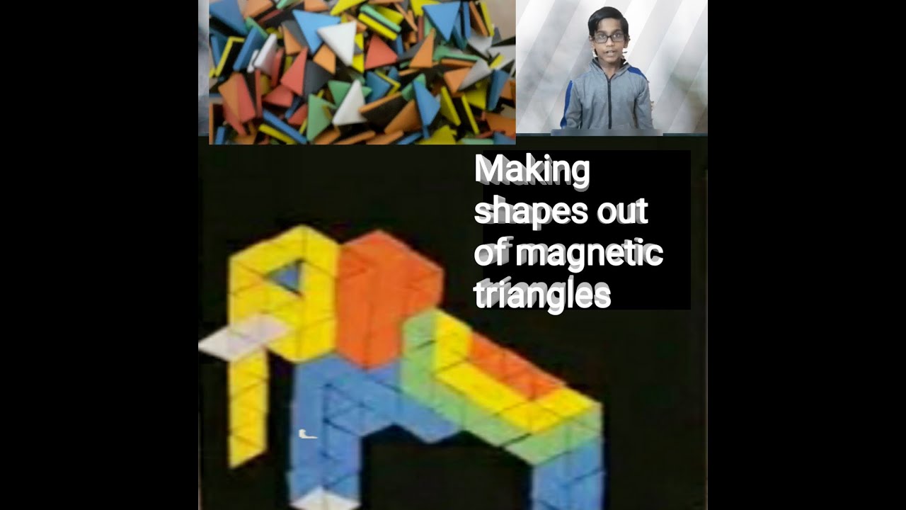Magnetic puzzles triangles. Make shapes - YouTube