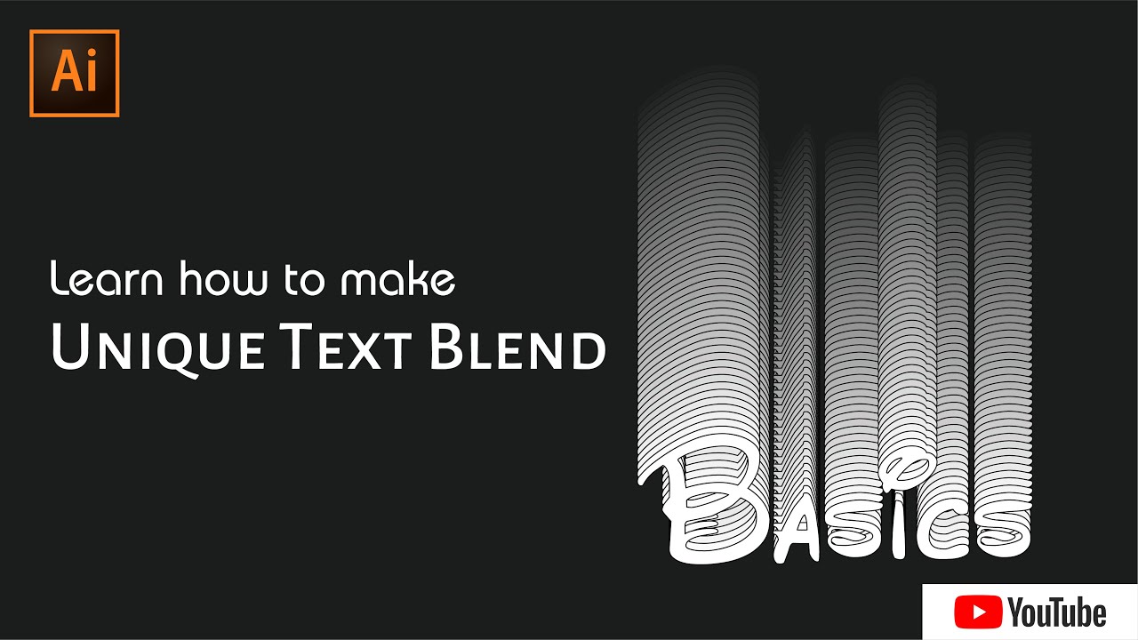 Learn how to make Unique Text Blend | Adobe Illustrator - YouTube