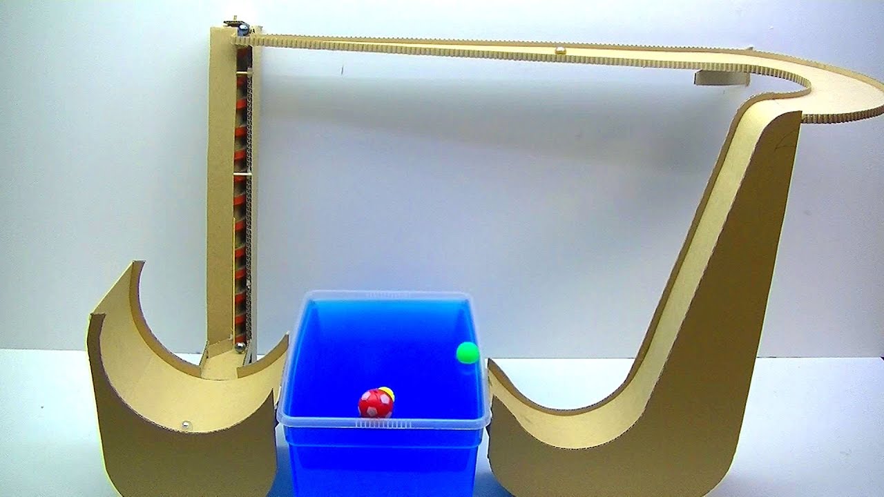 Marble Run Machine from Cardboard - YouTube