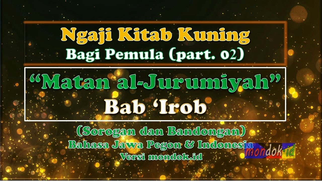 Ngaji Kitab Kuning / Gundul / Turots Santri Pemula Versi Pegon Jawa ...