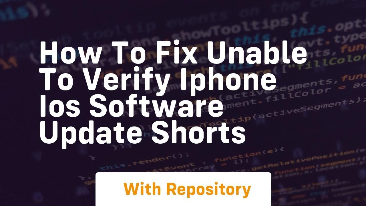 How to fix unable to verify iphone ios software update shorts - YouTube
