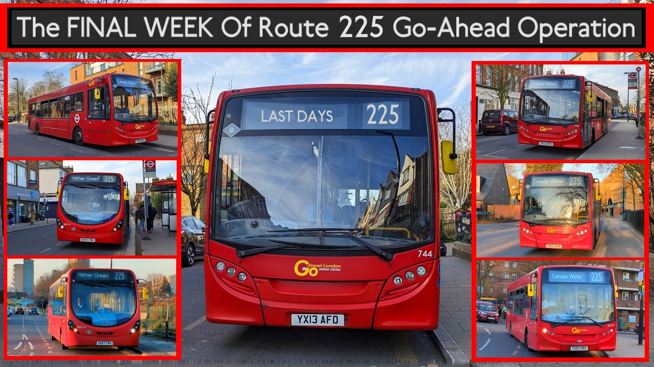 The LAST DAYS Of Route 225 Go-Ahead Operation (GAL - Stagecoach) TfL ...