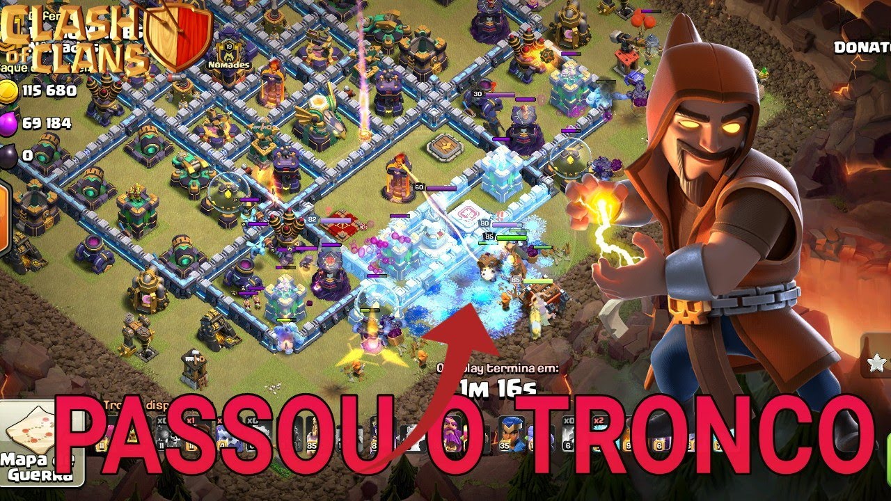 MITOU COM SPAM DE SUPER MAGOS E BAT NO CV15! CLASH OF CLANS - YouTube