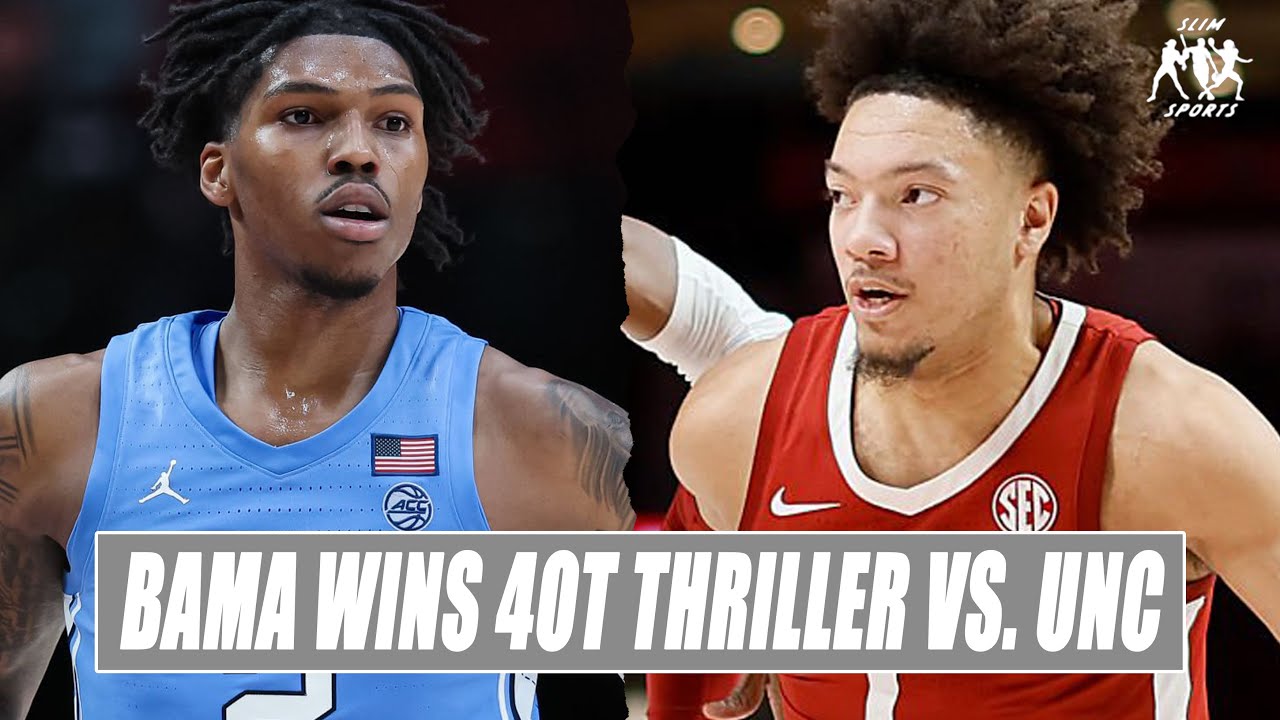 Alabama vs. North Carolina in 4 Overtimes! - YouTube