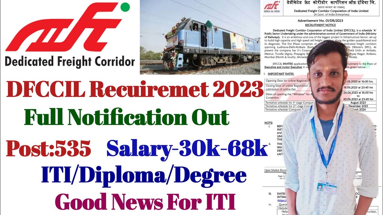DFCCIL Full Notification Out | Dfccil Recruitment 2023 | Post 535 | ITI ...