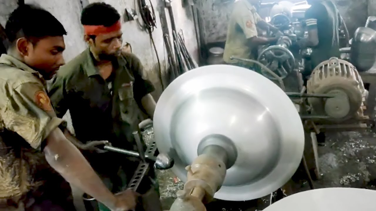 Aluminum utensil spinning workshop | Fast Extreme Big Metal Spinning ...