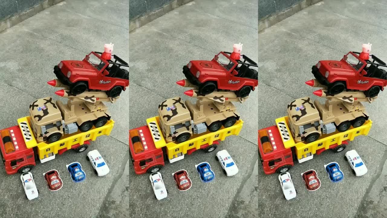 Roy Toy Excavator Crane, Truck Construction Vehicles rescue Police Car ...