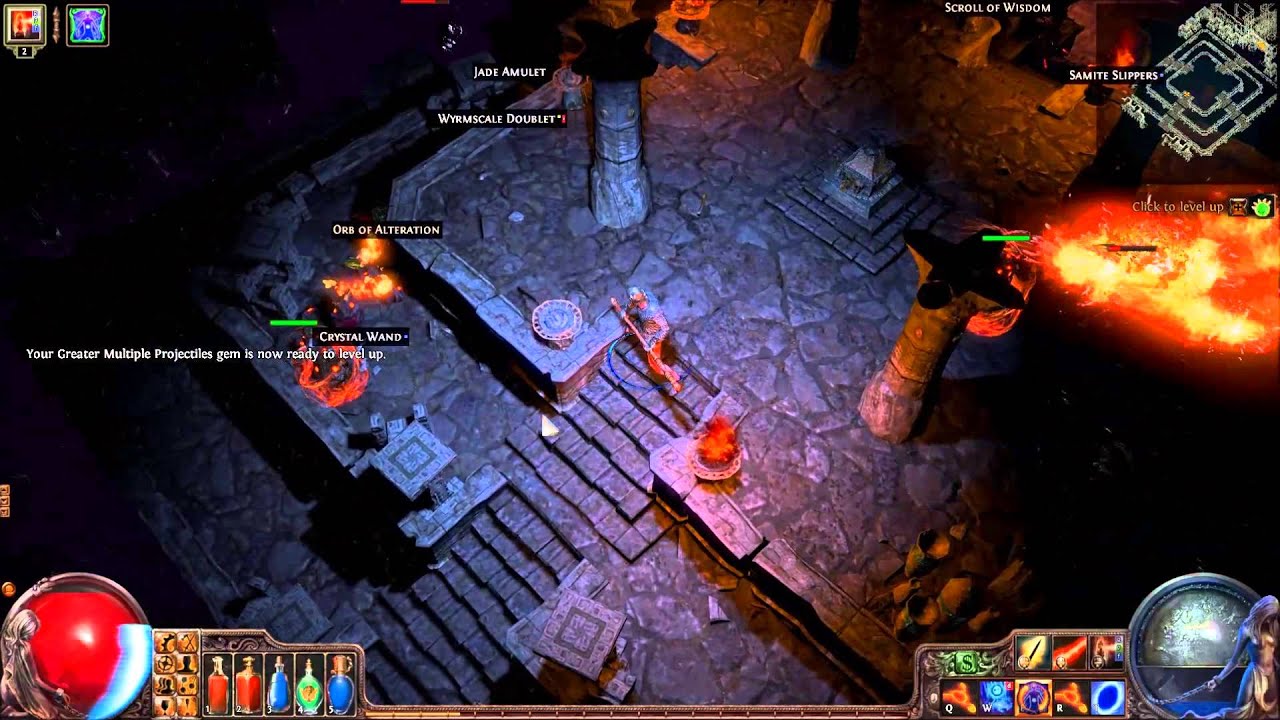 Path of Exile Flame Totem Templar Cruel Act 2 Vaal Ruins (Full HD ...