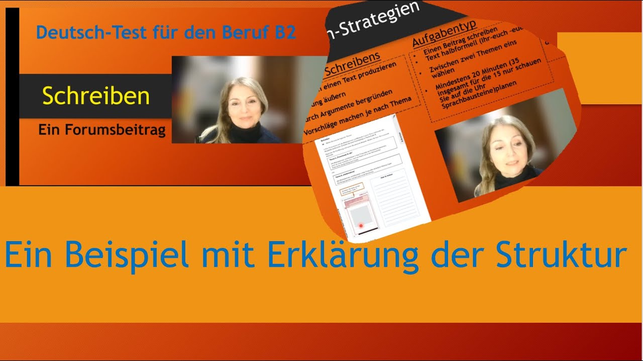 Dtb B2 Deutsch Test Für Den Beruf B2 Schreiben Ein Forumsbeitrag
