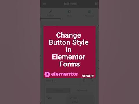 Change Button Style in Elementor Forms - YouTube