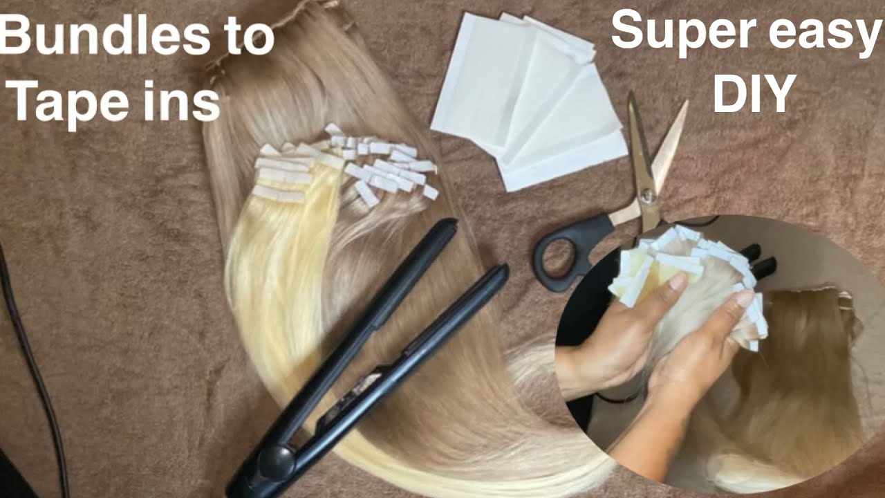 DIY || Tape In hair extensions - YouTube