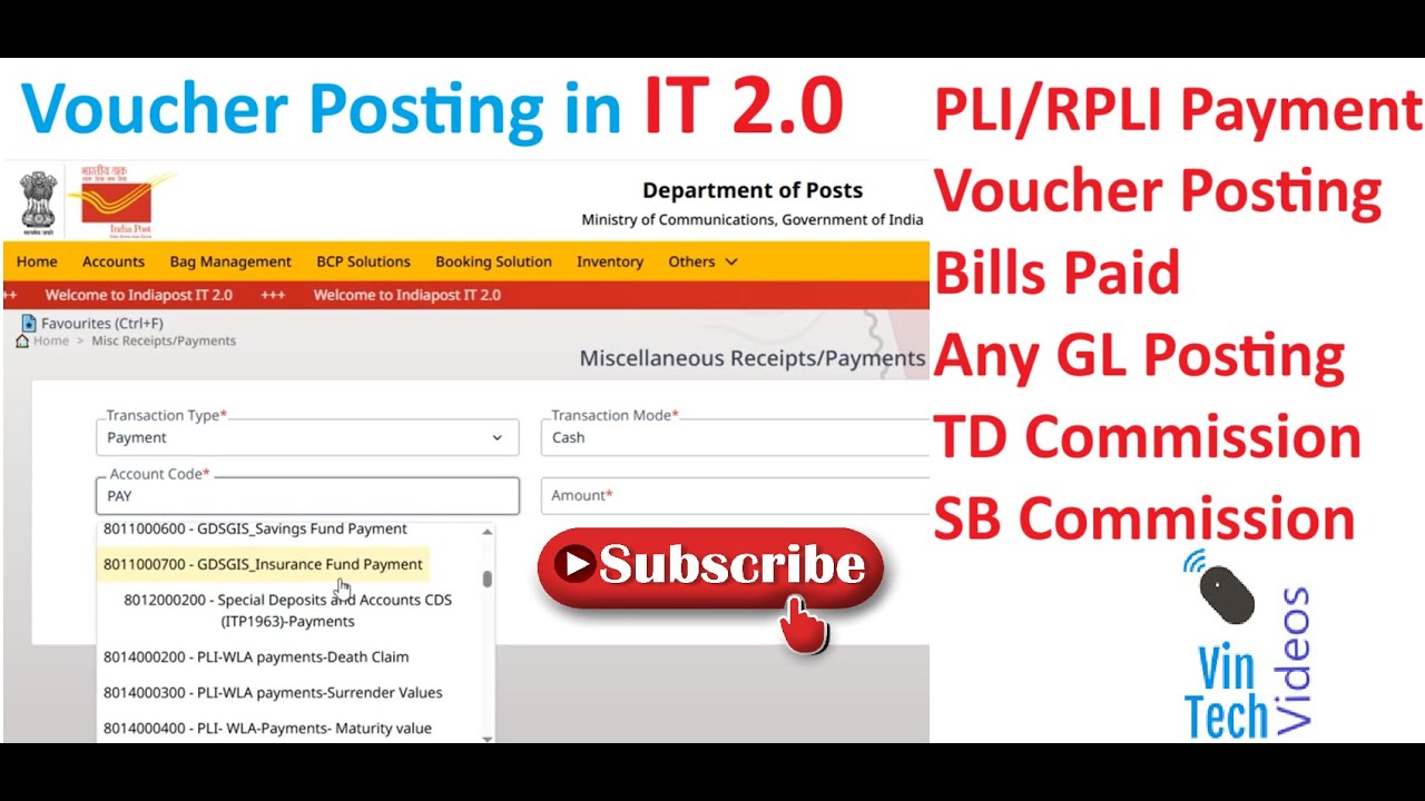 Voucher Posting in IT 2.0 || Bills Paid/PLI Payment/RPLI Payment/Any GL ...