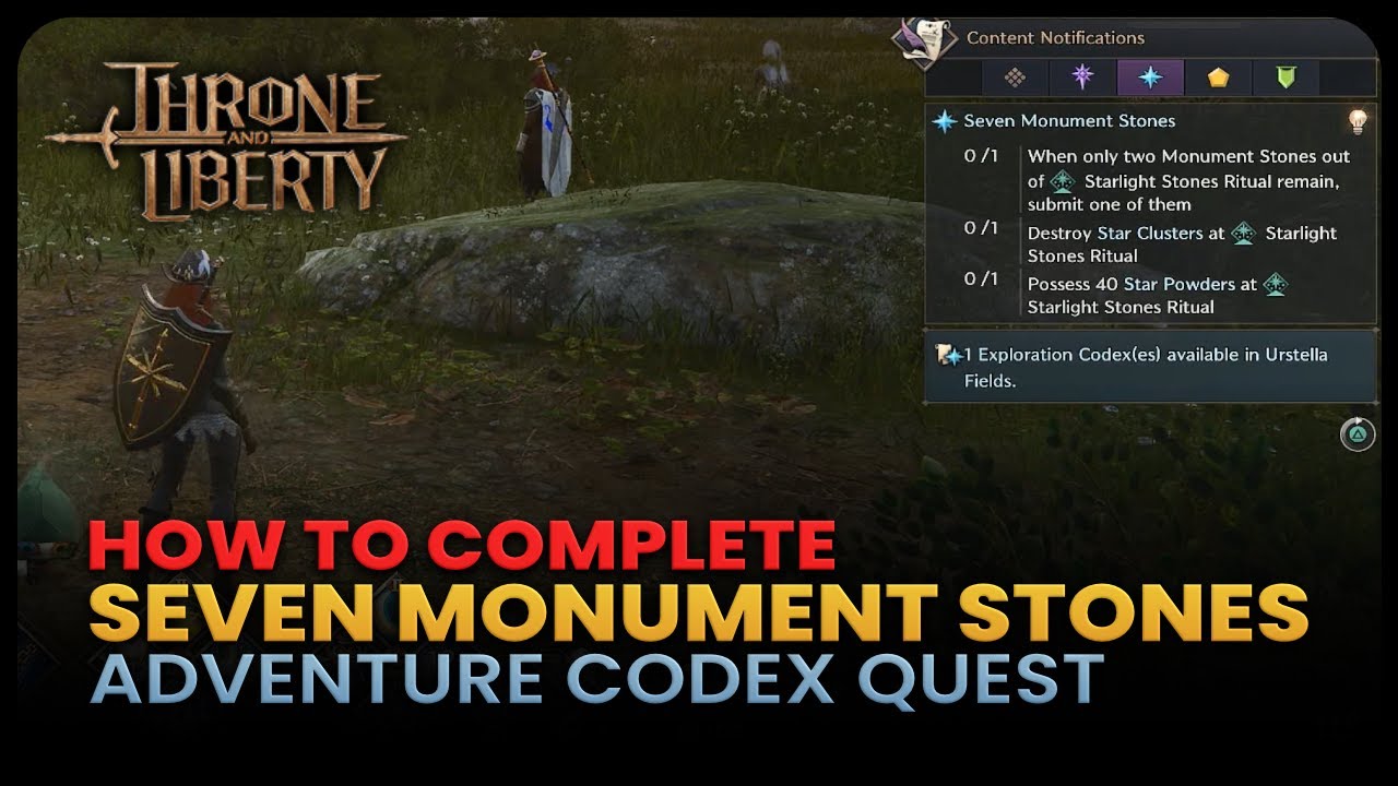 Seven Monument Stones Adventure Codex Guide - Throne and Liberty - YouTube