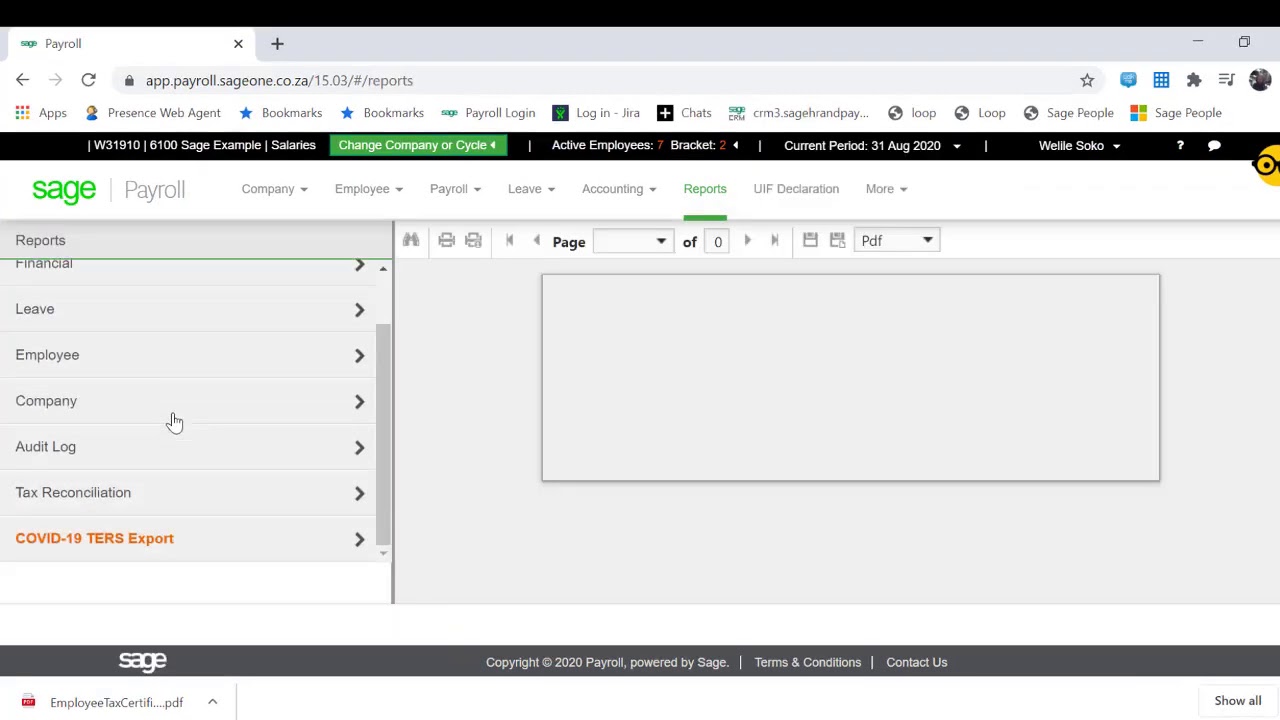 Sage Business Cloud Payroll: Printing your Employee Tax Reconciliation ...