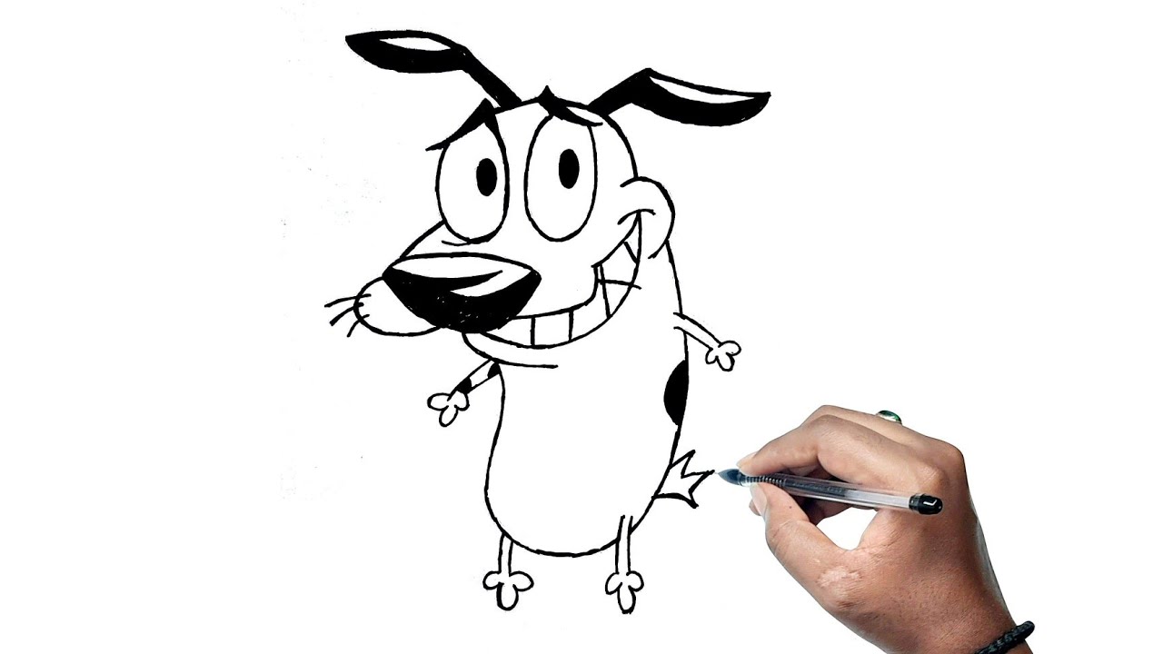 How To Draw Courage The Cowardly Dog Step By Step