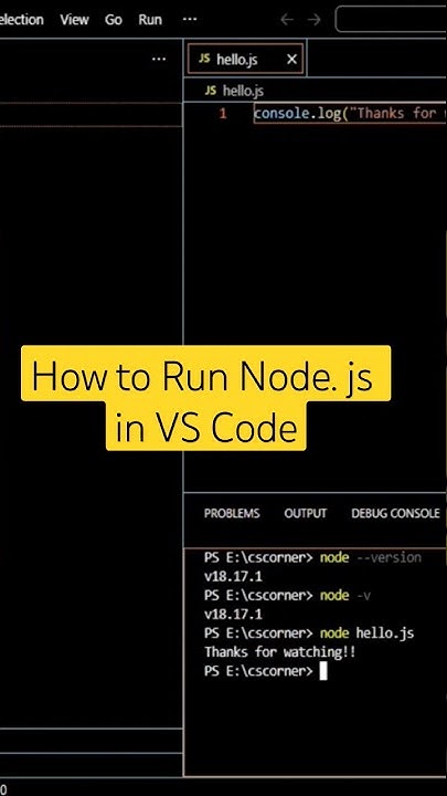 Run Node.js in VS Code #shortsfeed #youtubeshorts #viralvideo #viral #vscode #trending #nodejs ...