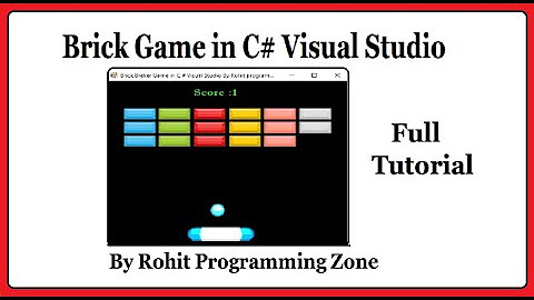 Games in C# Visual Studio By Rohit Programming Zone - YouTube