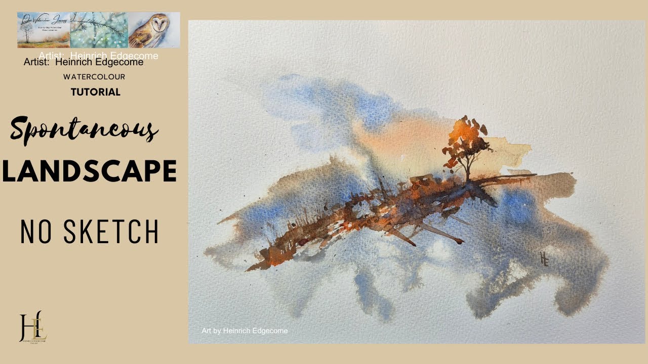 How to paint a Spontaneous landscape in watercolour | no sketch needed ...