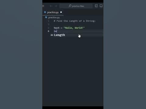 Length of String | #python #pythonprogramming #coding #learnpython #pythonforbeginners - YouTube