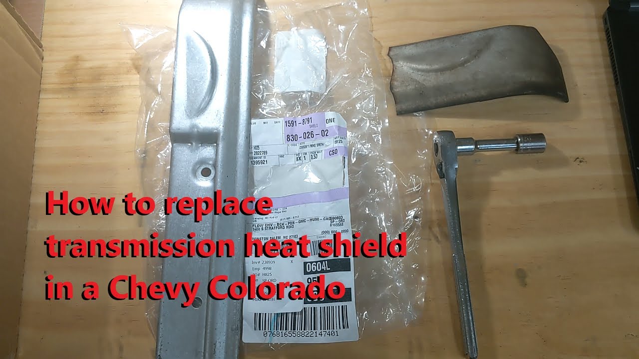 How to replace transmission heat shield in a Chevy Colorado - YouTube