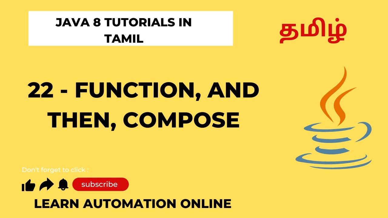 Java8 22 Function And Then Compose Tamil Youtube