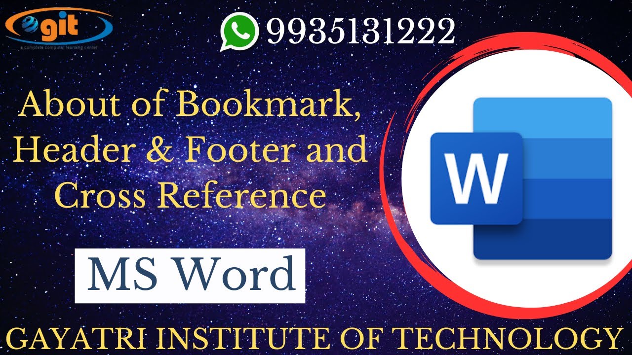 About Of Bookmark Header Footer And Cross Reference In MS Word GIT About Of Bookmark Header Footer And Cross Reference In MS Word GIT