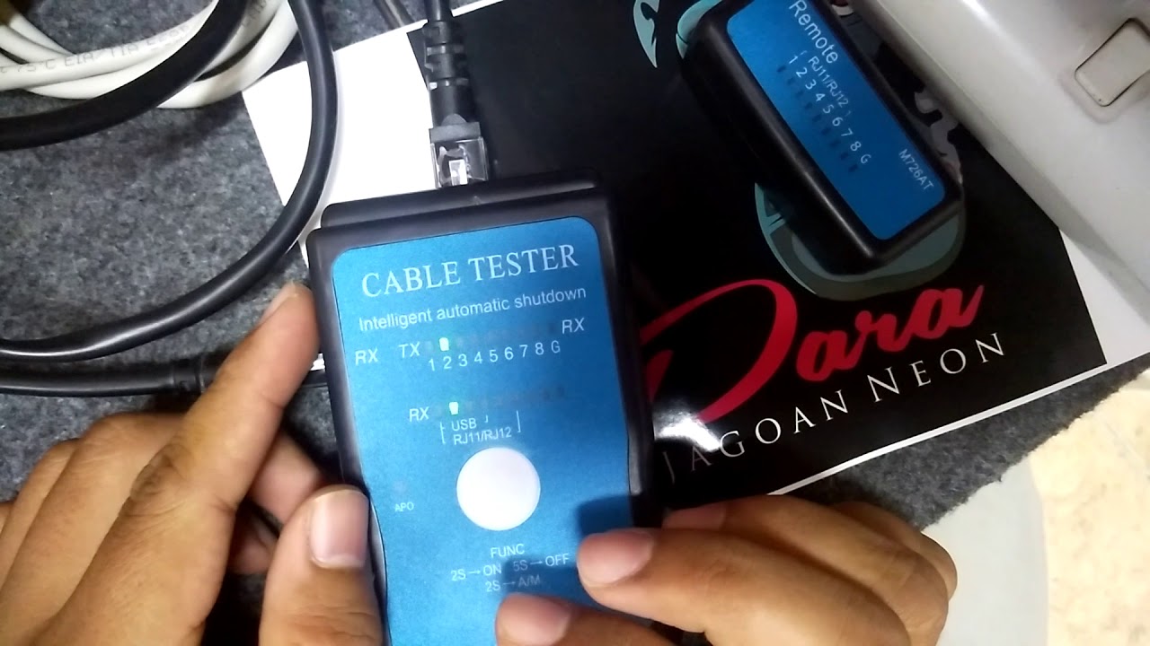 RJ45 cable tester M726AT (alat tester kabel UTP) - test usb, rj11, rj12 ...