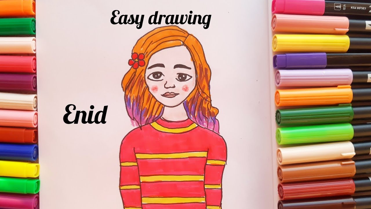how to draw enid sinclair in 10 minutes / easy drawing / how to draw ...