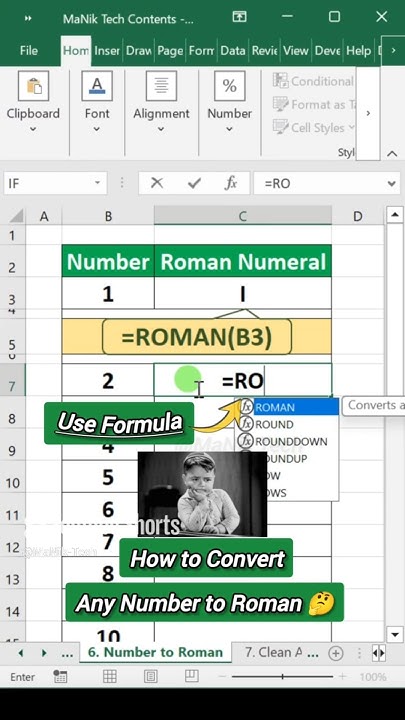 How to Convert any Number to Roman in MS Excel 🤔 #shorts #excel #exceltricks - YouTube