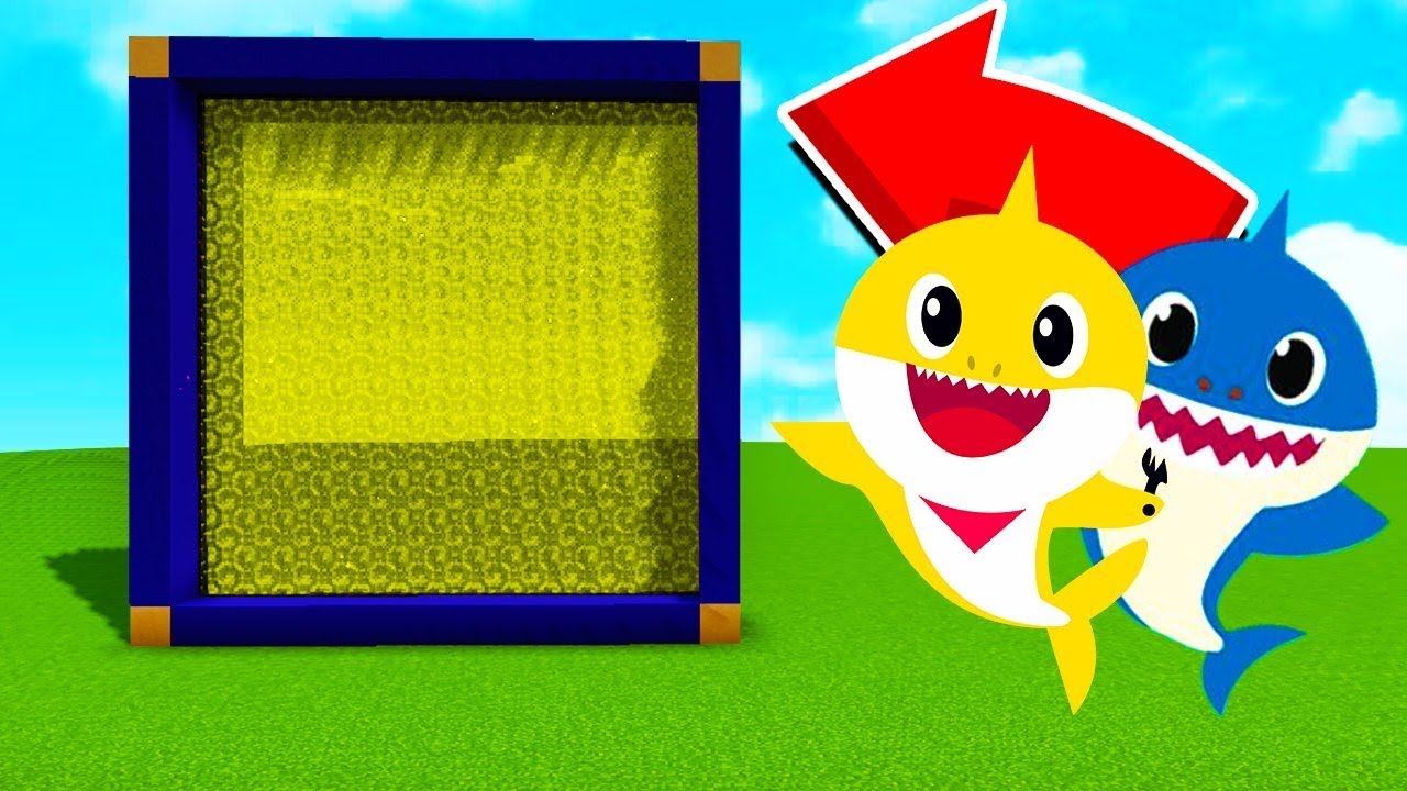 How To Make a Portal to the Baby Shark Dimension in MCPE (Minecraft PE ...