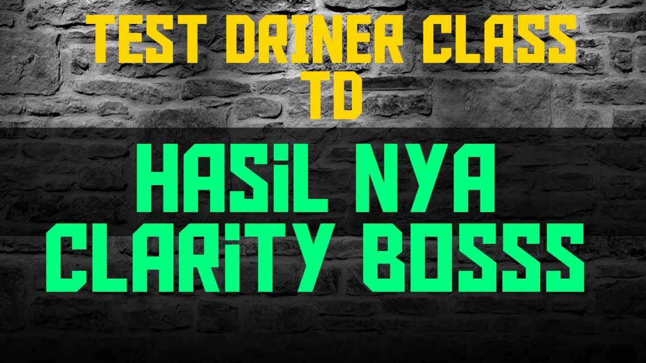 TEST driver class TD by kang Ap audio versi Flat - YouTube