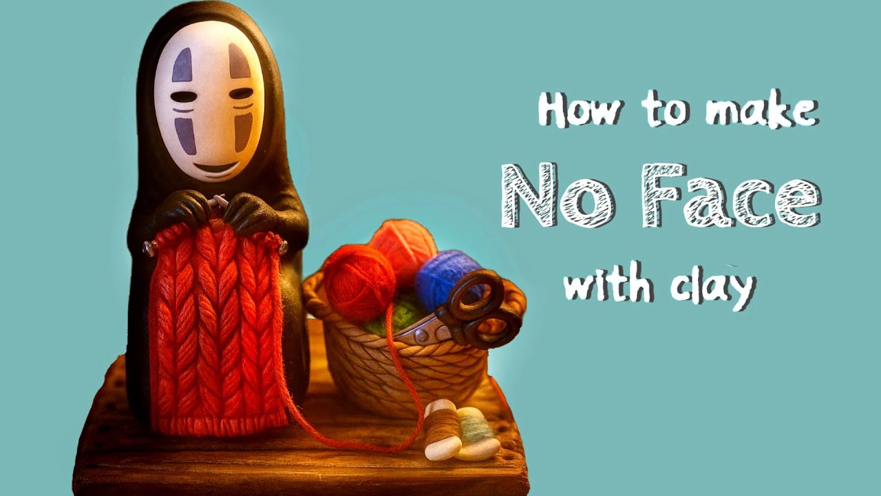 No Face Knitting Peacefully [ polymer clay ASMR Art ] - YouTube