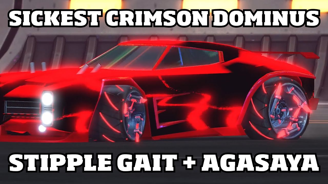 Crimson Dominus in Stipple Gait on Agasaya wheels (Rocket League) - YouTube