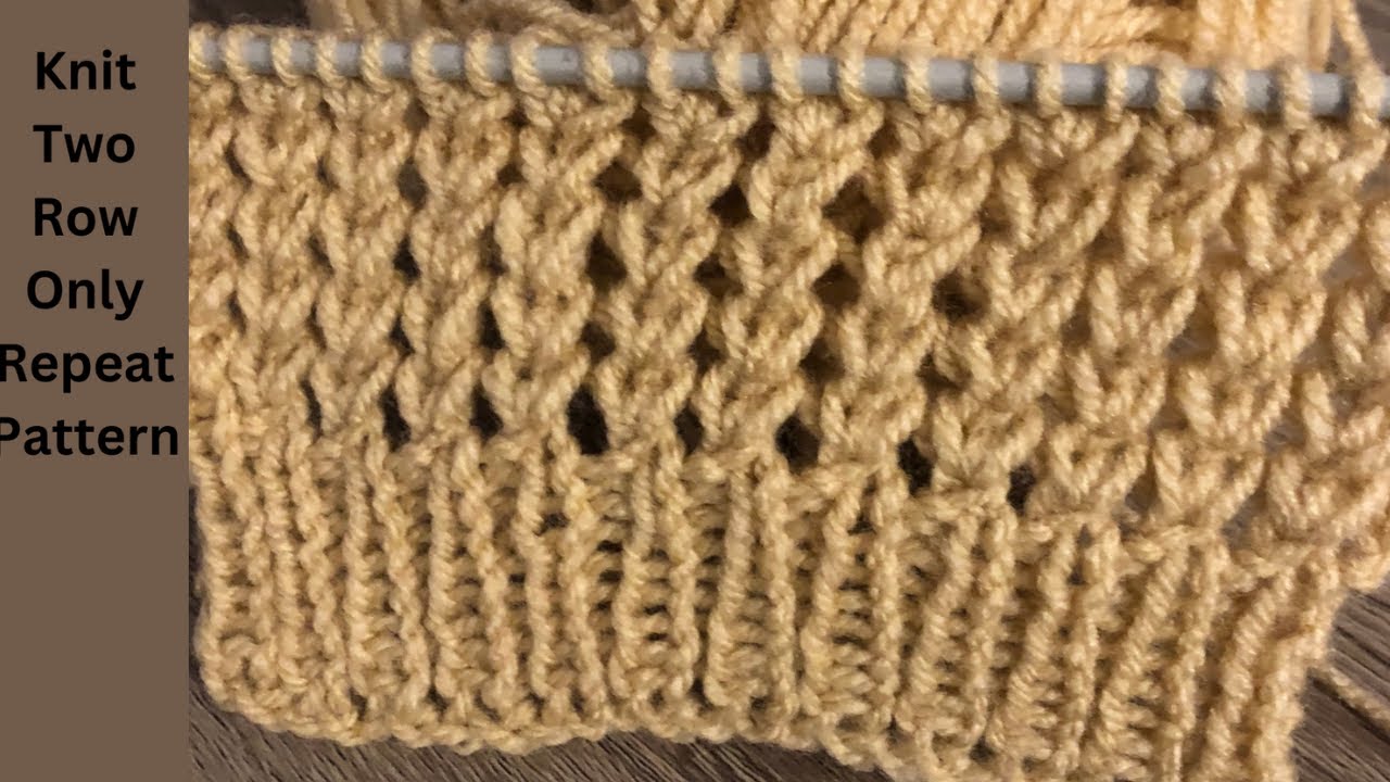 Knit Two Row Only Repeat Pattern For Any Project Bamboo knit Stitch ...