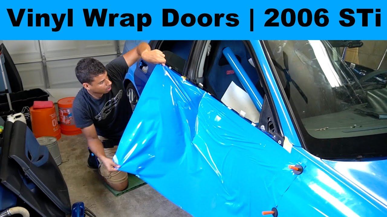 How I Vinyl Wrapped My Side Doors | 2006 Subaru WRX STi - YouTube