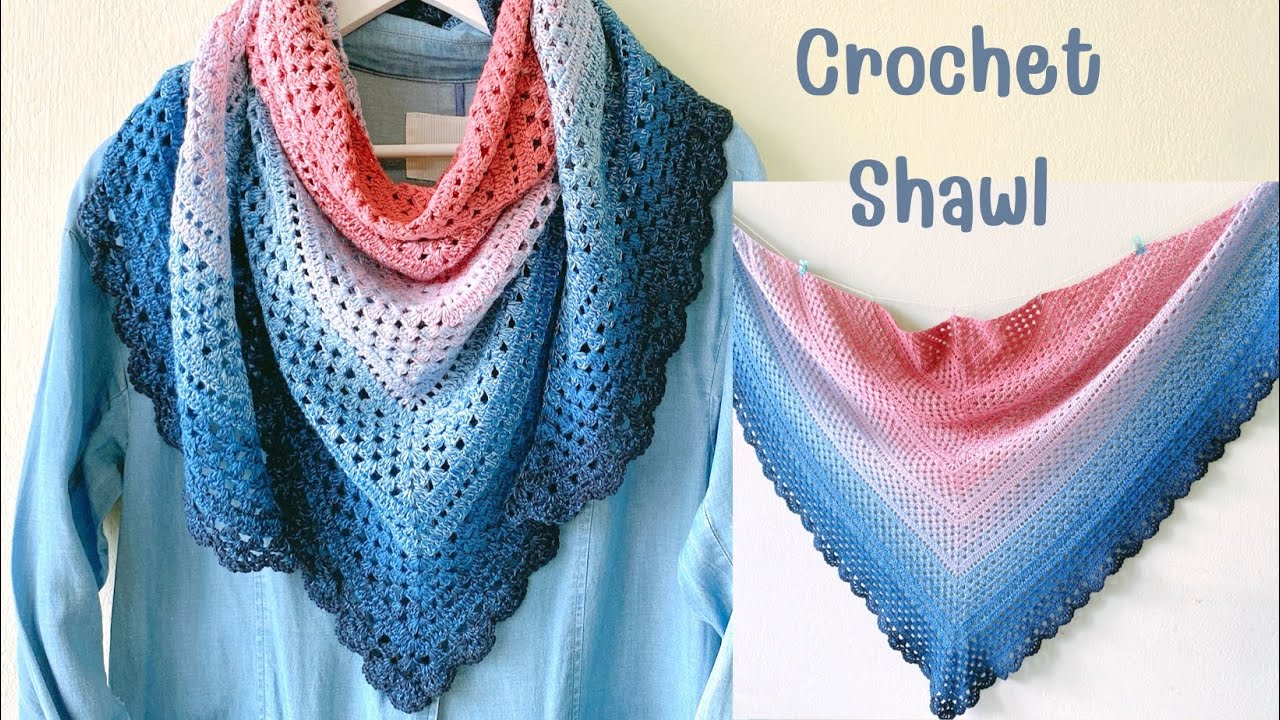 💟🧶 Super Easy DIY Crochet Shawl | Crochet Shawl tutorial step by step ...