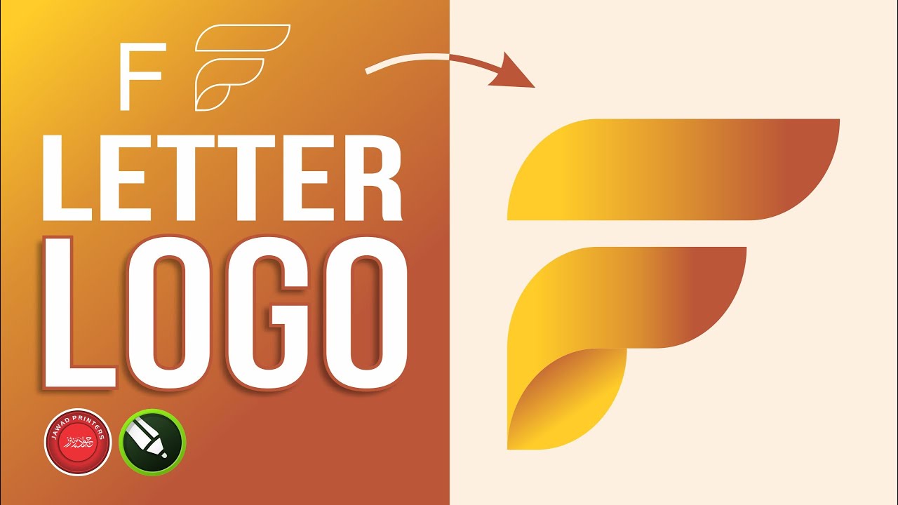 Logo Design in CorelDraw How to Make Letter F Logo - Graphic Design ...
