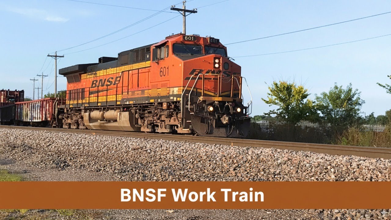 BNSF Work Train Eastbound #milepost106 - YouTube